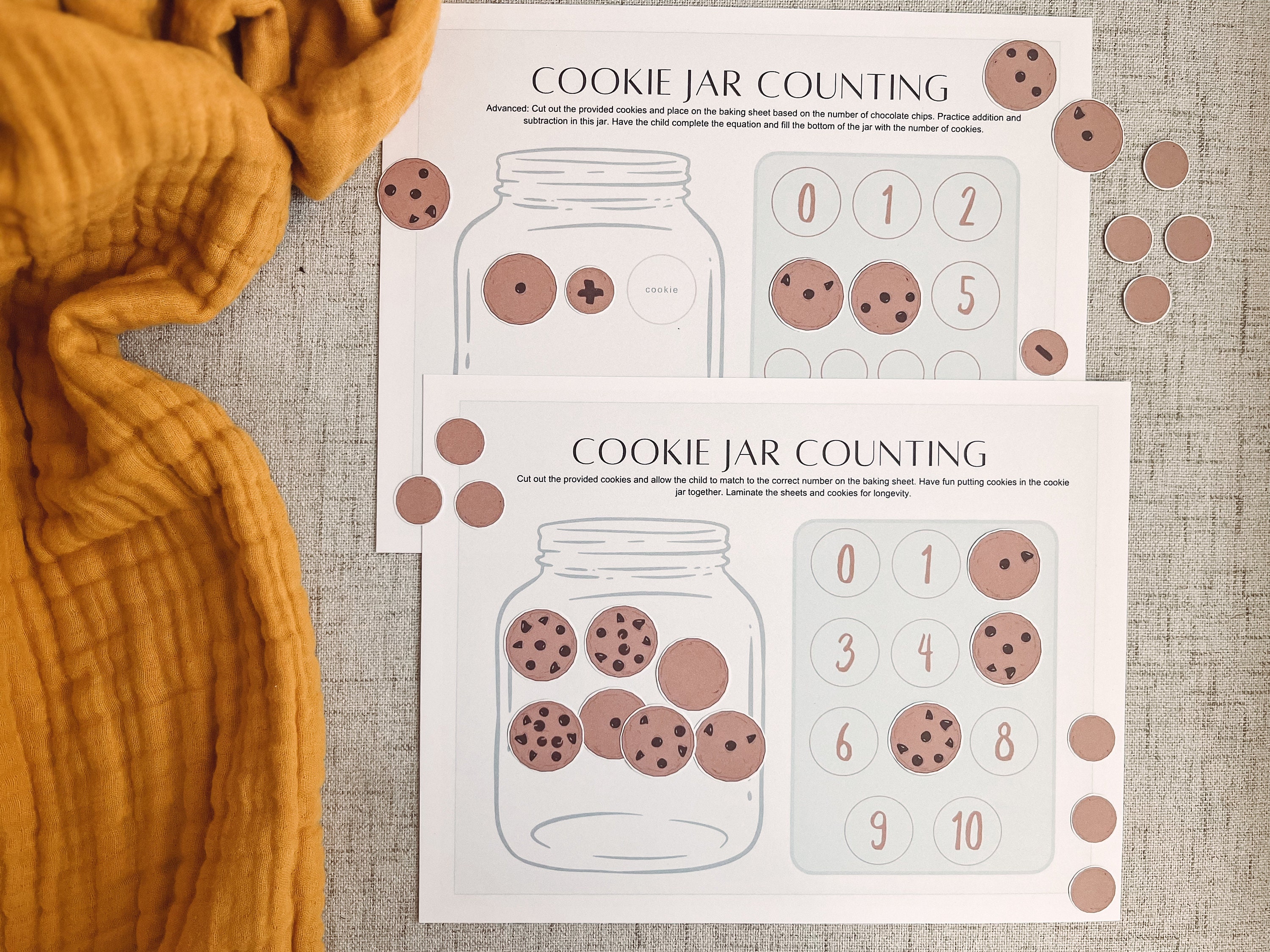 Cookie Jar Counting - Addition and Subtraction - Busy Binder Insert ...
