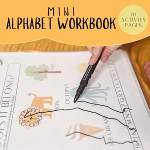 Alphabet Workbook - ABC Activity Book - Preschool Homeschool Learning ...