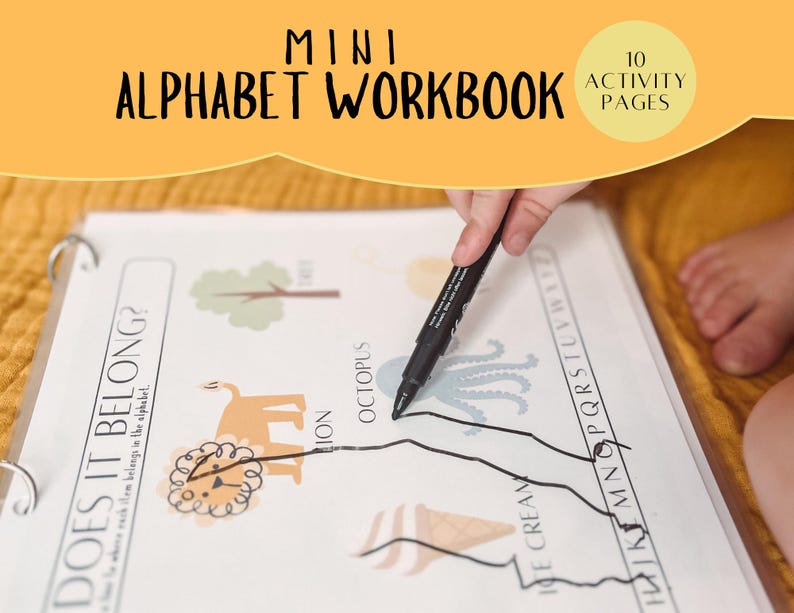 Alphabet Workbook – ABC Activity Book, Preschool Learning (printable ...