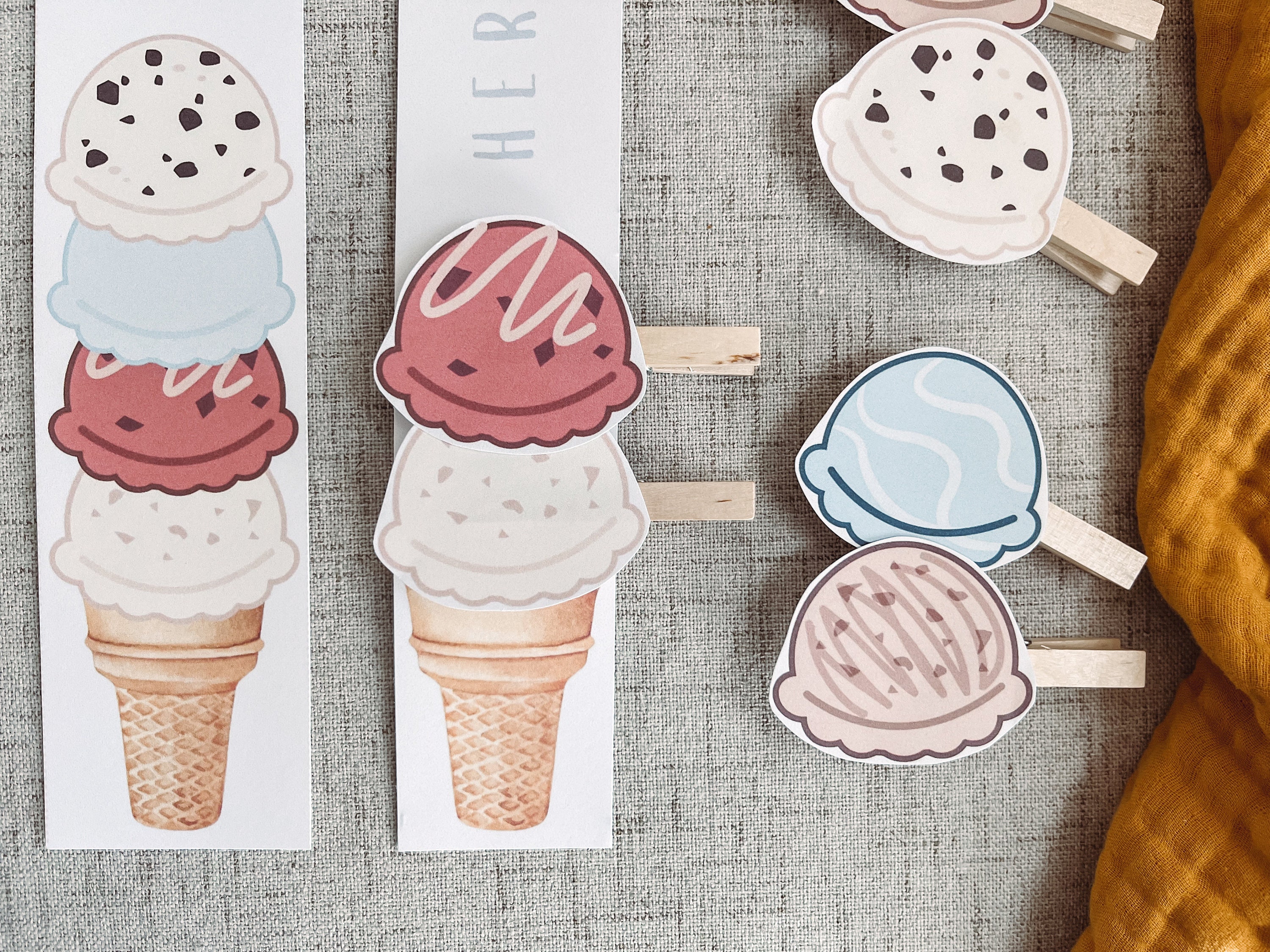 Ice Cream Builder Activity for Fine Motor Skills and Preschool Pattern ...