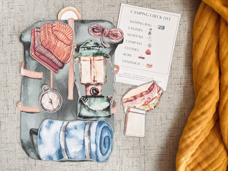 Camping Checklist Game - Play and Learn - Preschool Puzzle - Critical ...
