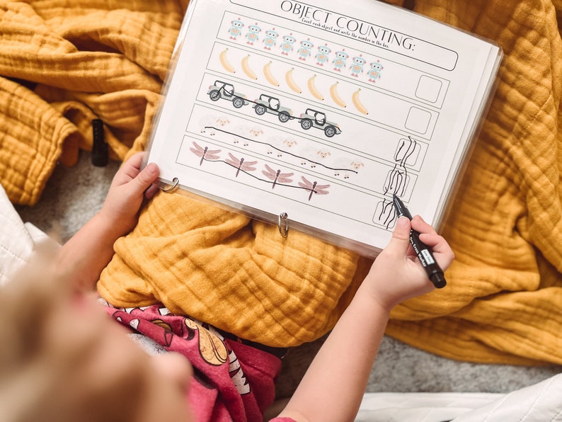 Number Workbook Counting Activity Book Preschool Homeschool Learning ...