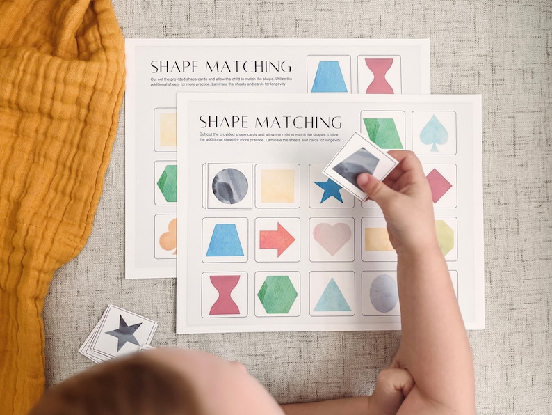 Shape Matching Activity Preschool Learning Toddler Curriculum ...