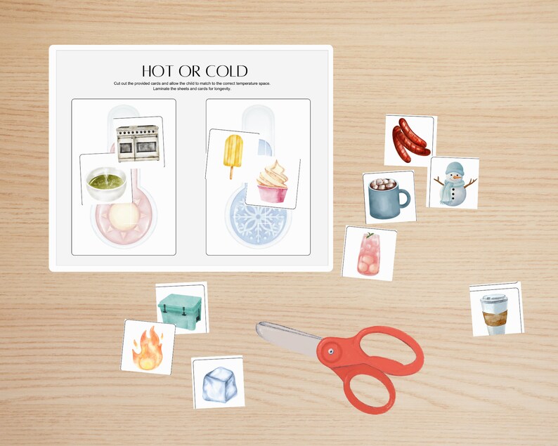 Weather and Temperature Matching Activity Preschool Learning Homeschool ...