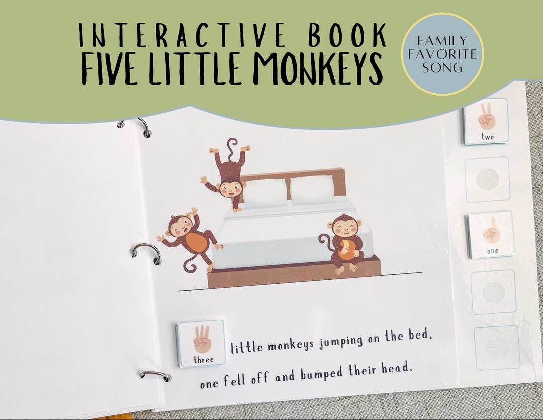 Five Little Monkeys Book - Interactive With a Personal Touch - Boost ...