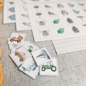 Memory Cards, Set of 4 - Montessori Materials Printable - Toddler ...