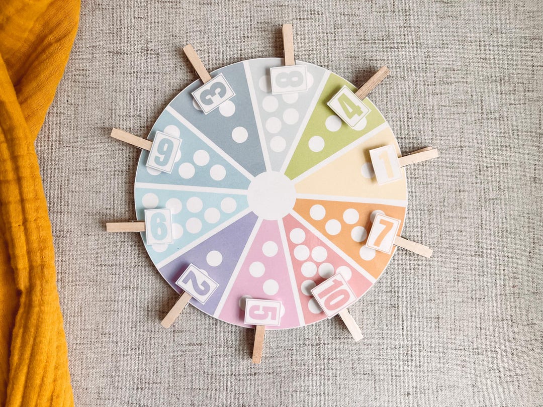 Color Wheel Counting Activity: Preschool Number Match (printable) - Etsy