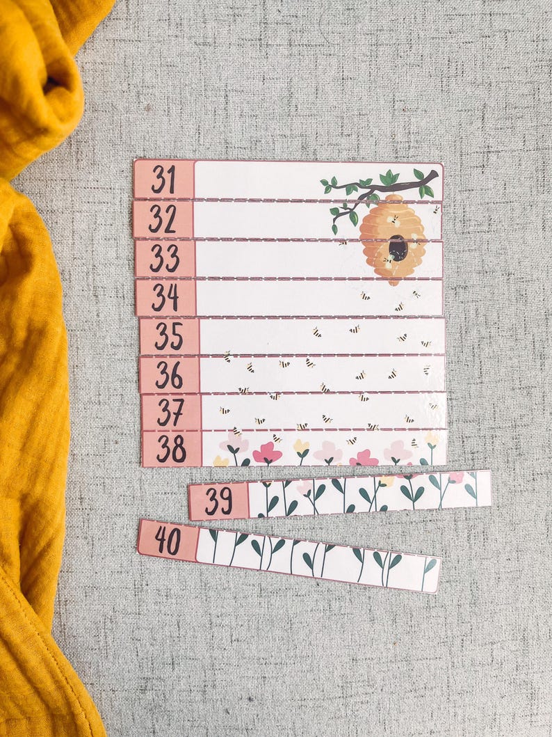 Counting Puzzles 1-100: Vertical Number Learning (printable) - Etsy