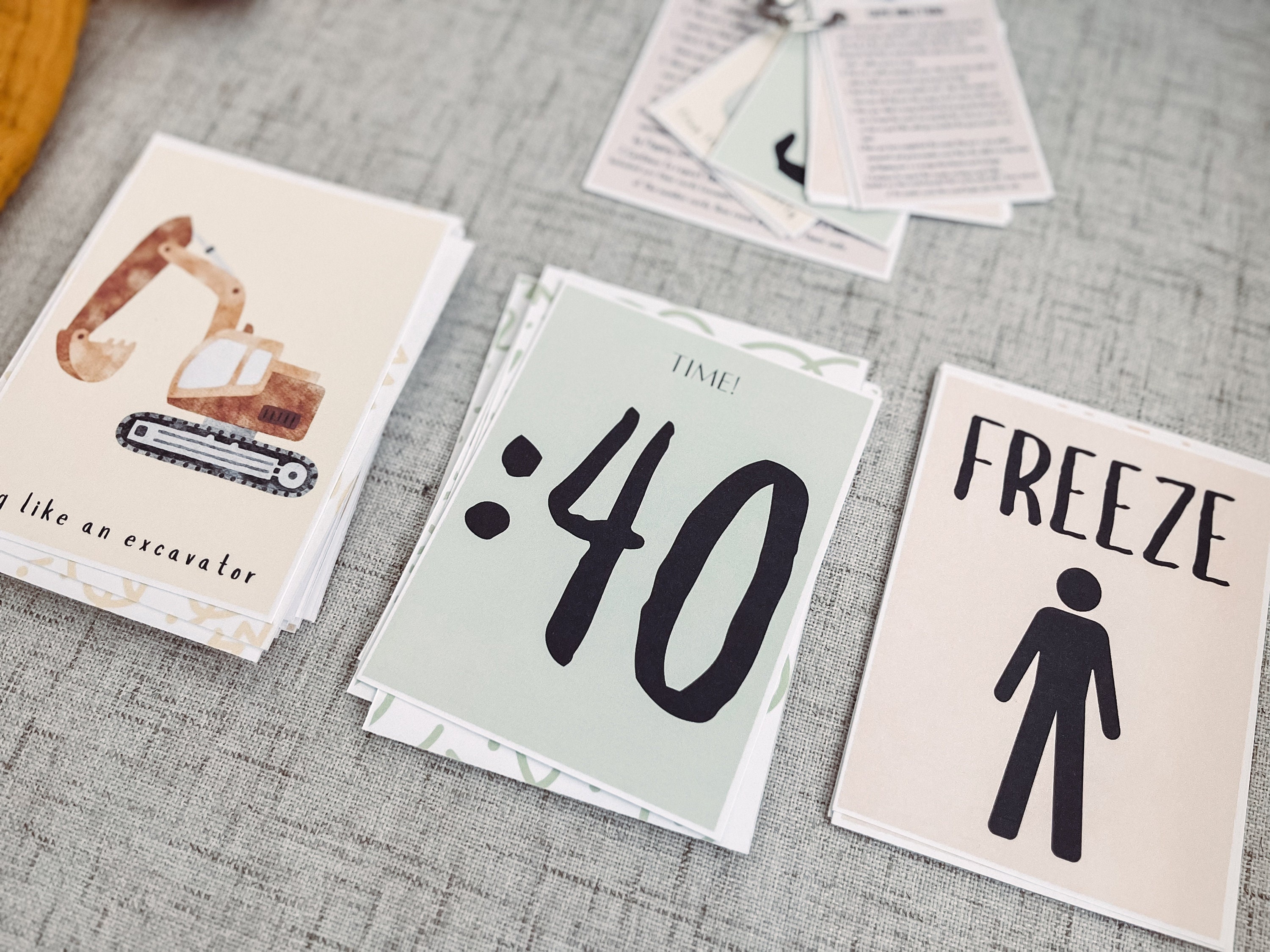 Movement Card Game - Kids Action Animal Card Activity - Preschool ...