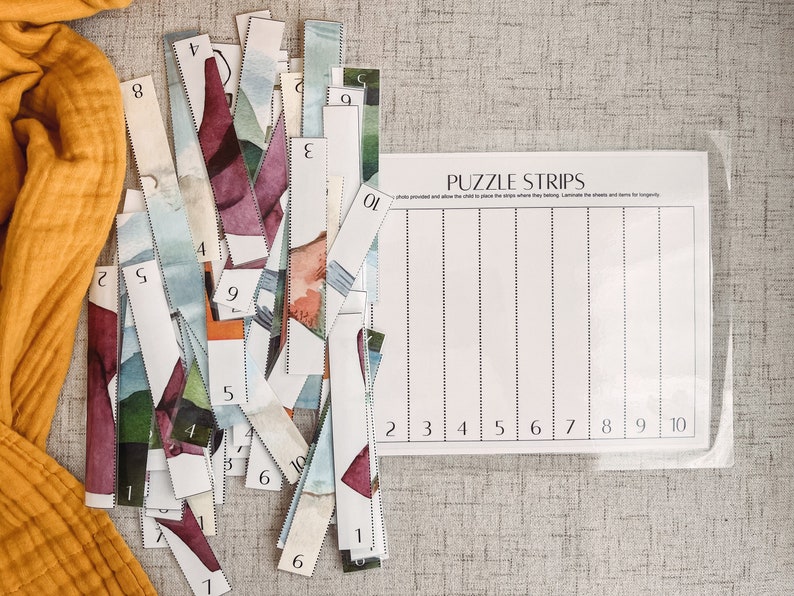 Busy Binder Insert - Puzzle Strip Counting Activity - Preschool ...