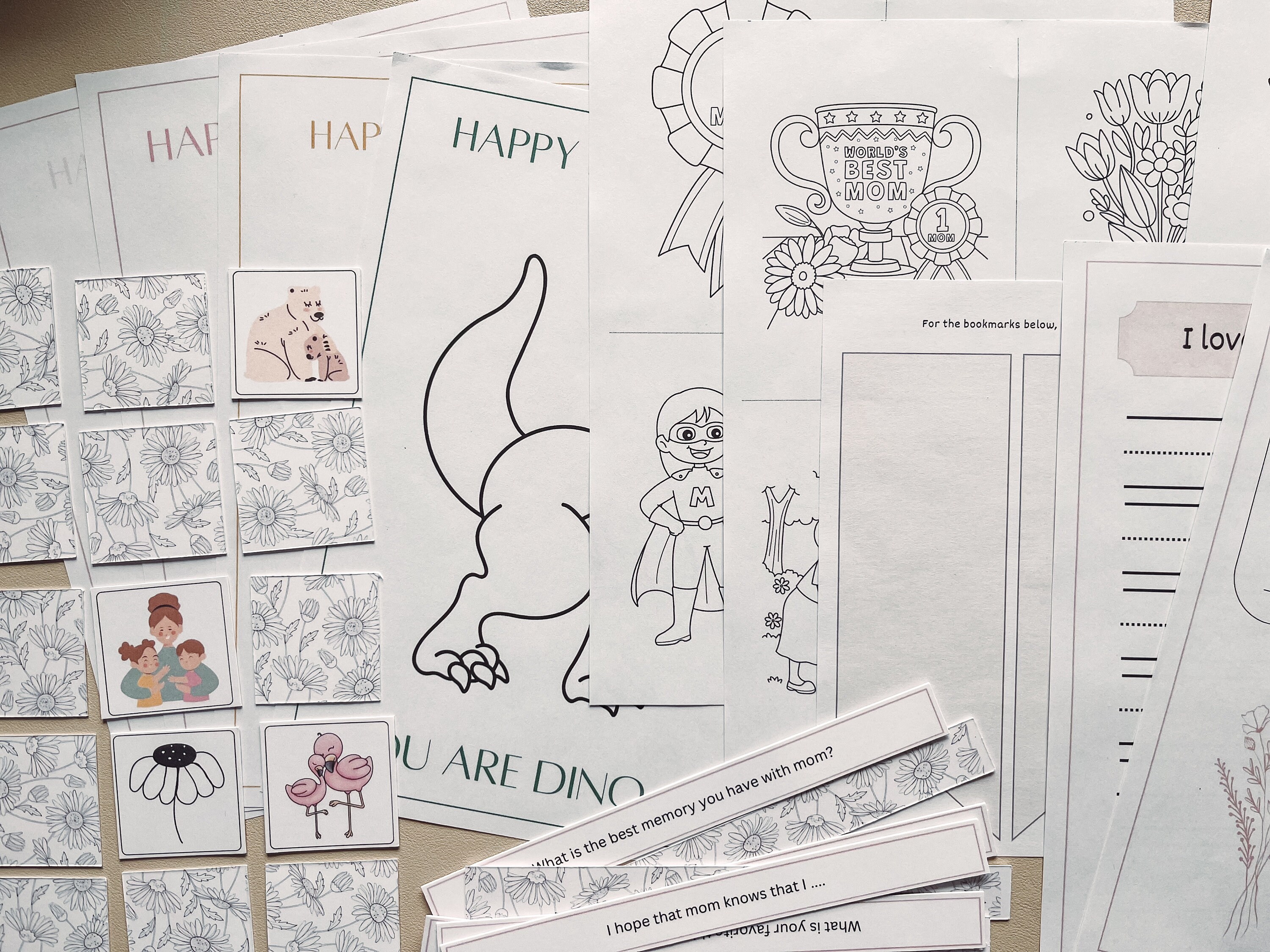 Mother's Day Bundle Printable - Kids Craft Activity - Gift for Mom From ...