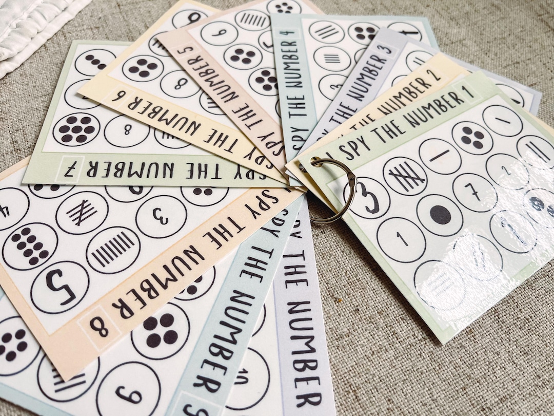 I Spy Number Cards - Counting - Number Recognizing - Homeschool ...