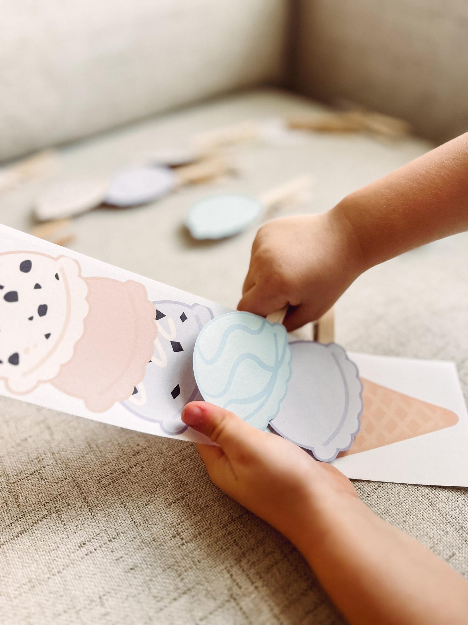 Ice Cream Builder Activity #2 - Fine Motor Skills - Preschool Pattern ...
