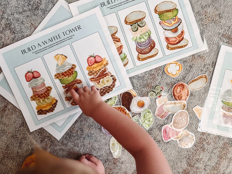 Build a Meal Activity - Busy Binder Insert - Toddler Learning Game ...