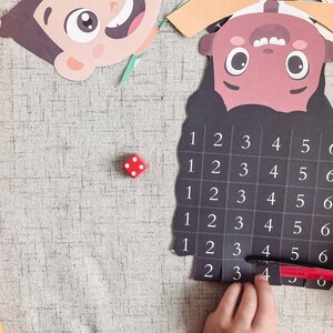 Scissor Counting Dice Game Fine Motor Skills Scissor Practice Activity ...