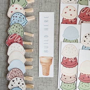 Ice Cream Builder Activity - Fine Motor Skills - Preschool Pattern ...