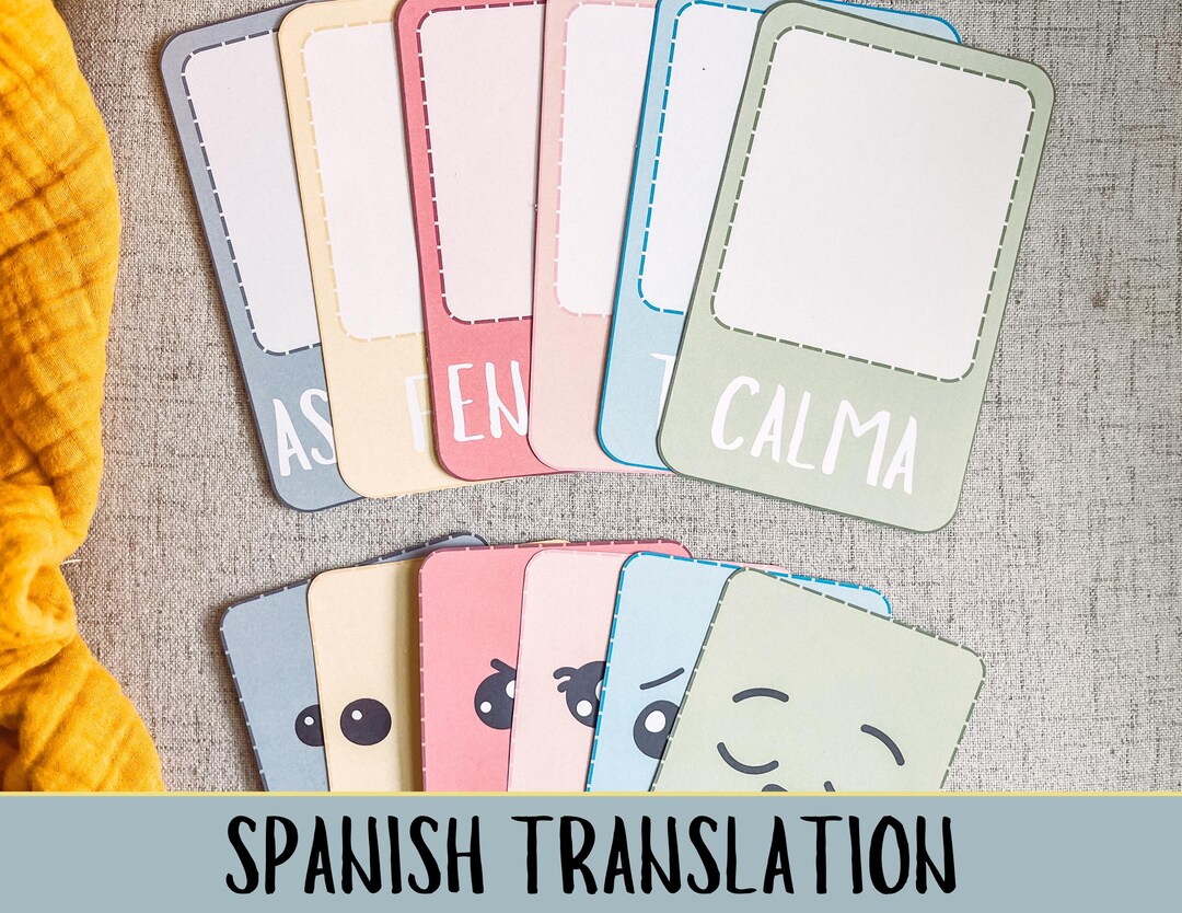 Emotion Flashcards in Spanish - Calming Corner - Interactive Play and ...