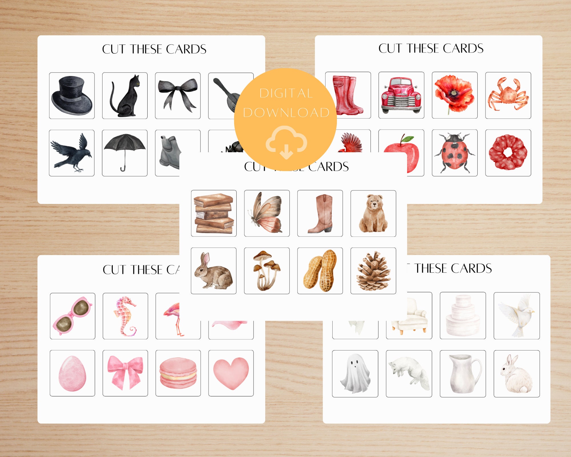 Color Sorting Toddler Activity Busy Binder Insert Homeschooling Lesson ...