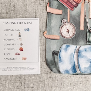Camping Checklist Game Play and Learn Preschool Puzzle Critical ...