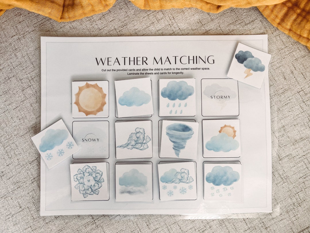 Busy Binder Insert - Weather and Temperature Activity - Preschool ...