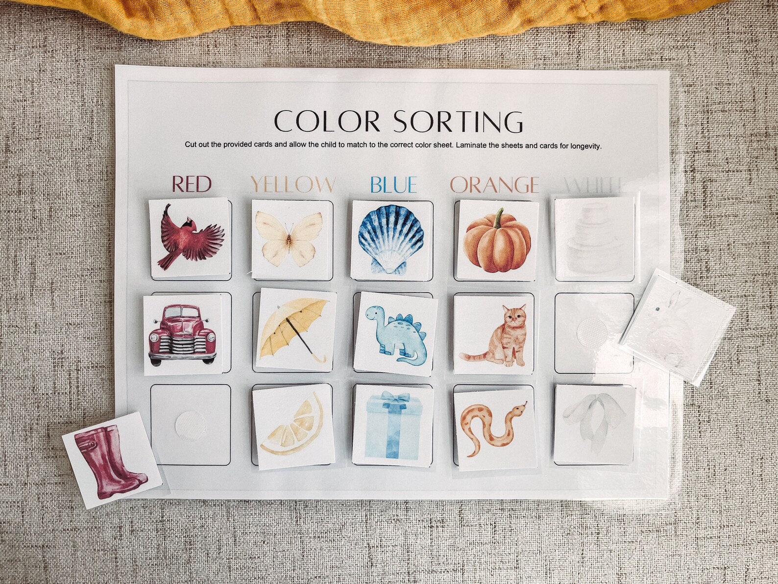 Color Sorting Activity - Busy Binder Insert - Preschool Curriculum ...