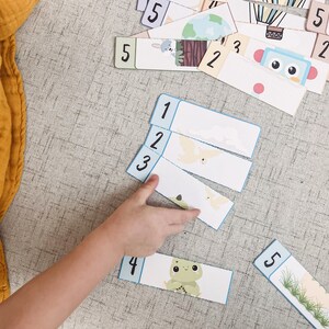5 Piece Vertical Counting Puzzles - Toddler and Preschool Activity ...