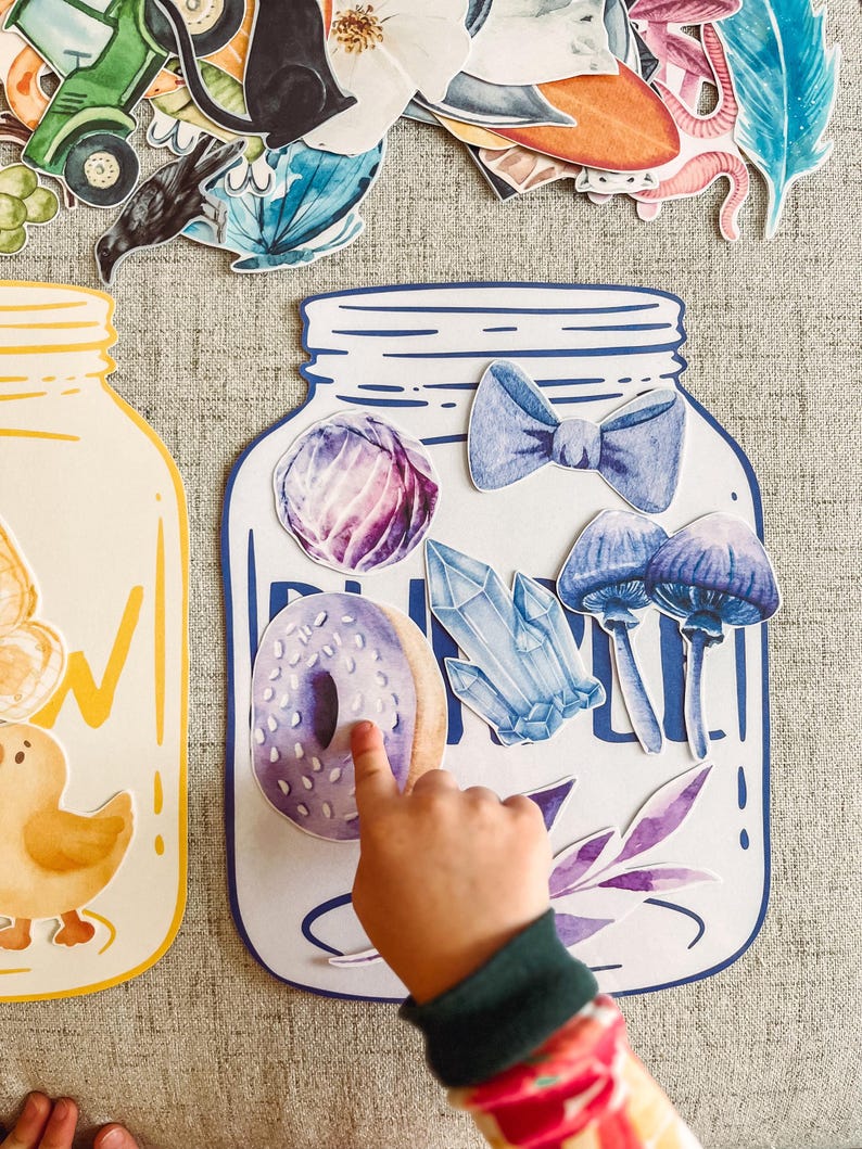 Color Matching Jars - Sorting Activity - Toddler and Preschool Learning ...