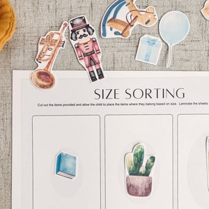 Busy Binder Insert - Size Sorting - Toddler Activity - Printable ...