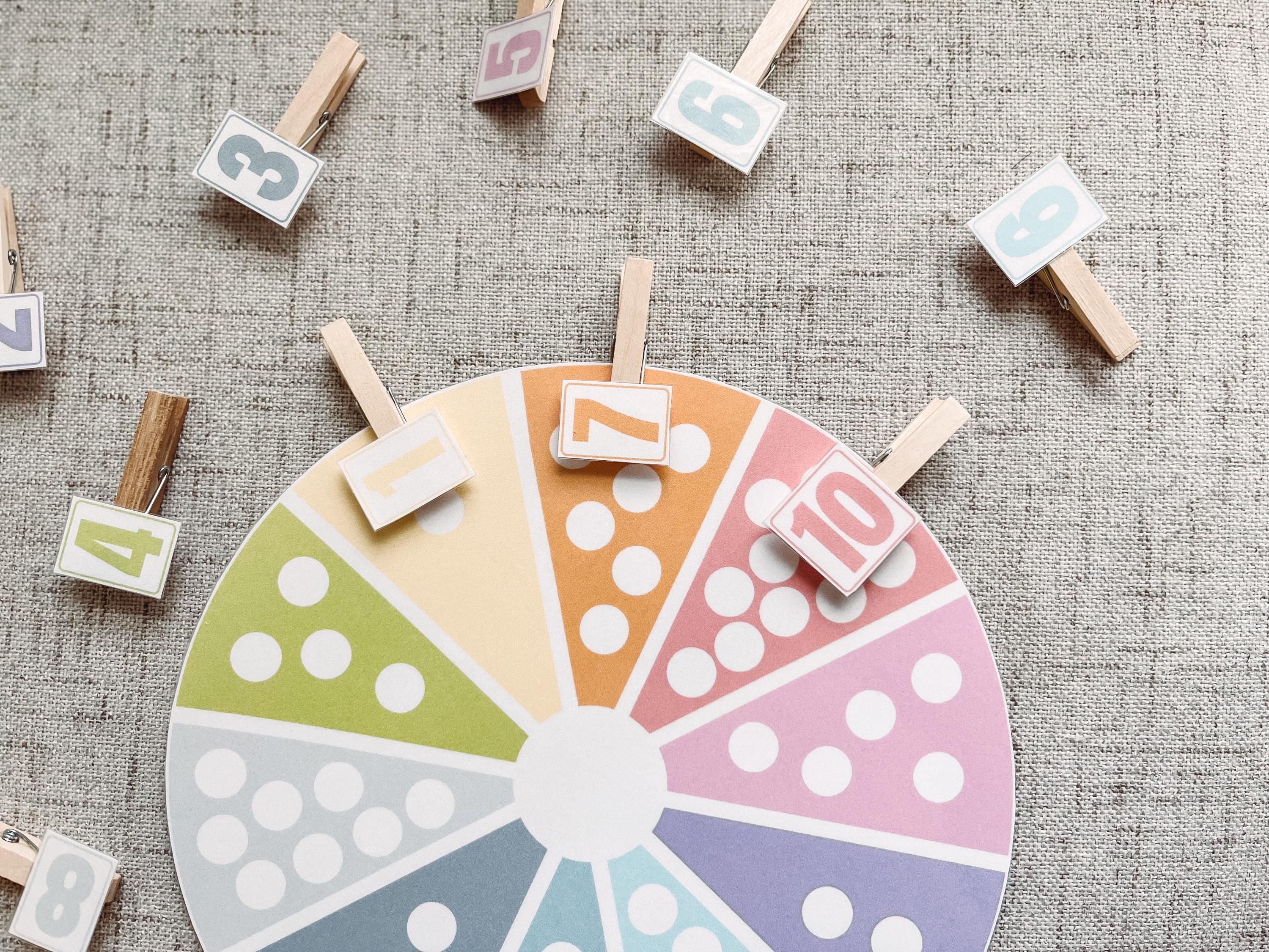 Color Wheel Counting Activity: Preschool Number Match (printable) - Etsy