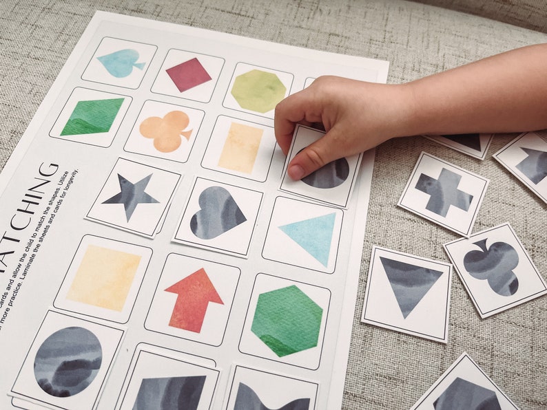 Shape Matching Activity Preschool Learning Toddler Curriculum ...