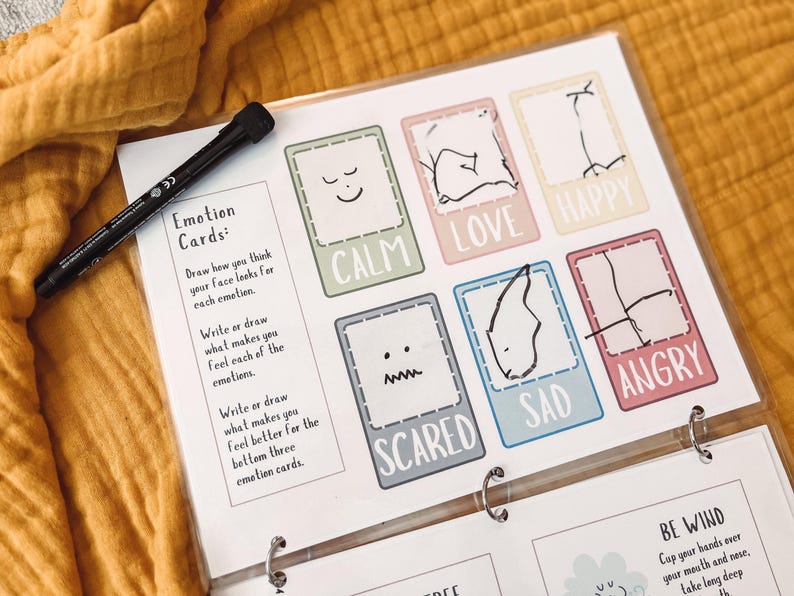 Calm Down Workbook - Calming Corner Tool Kit for Kids - Regulation for ...