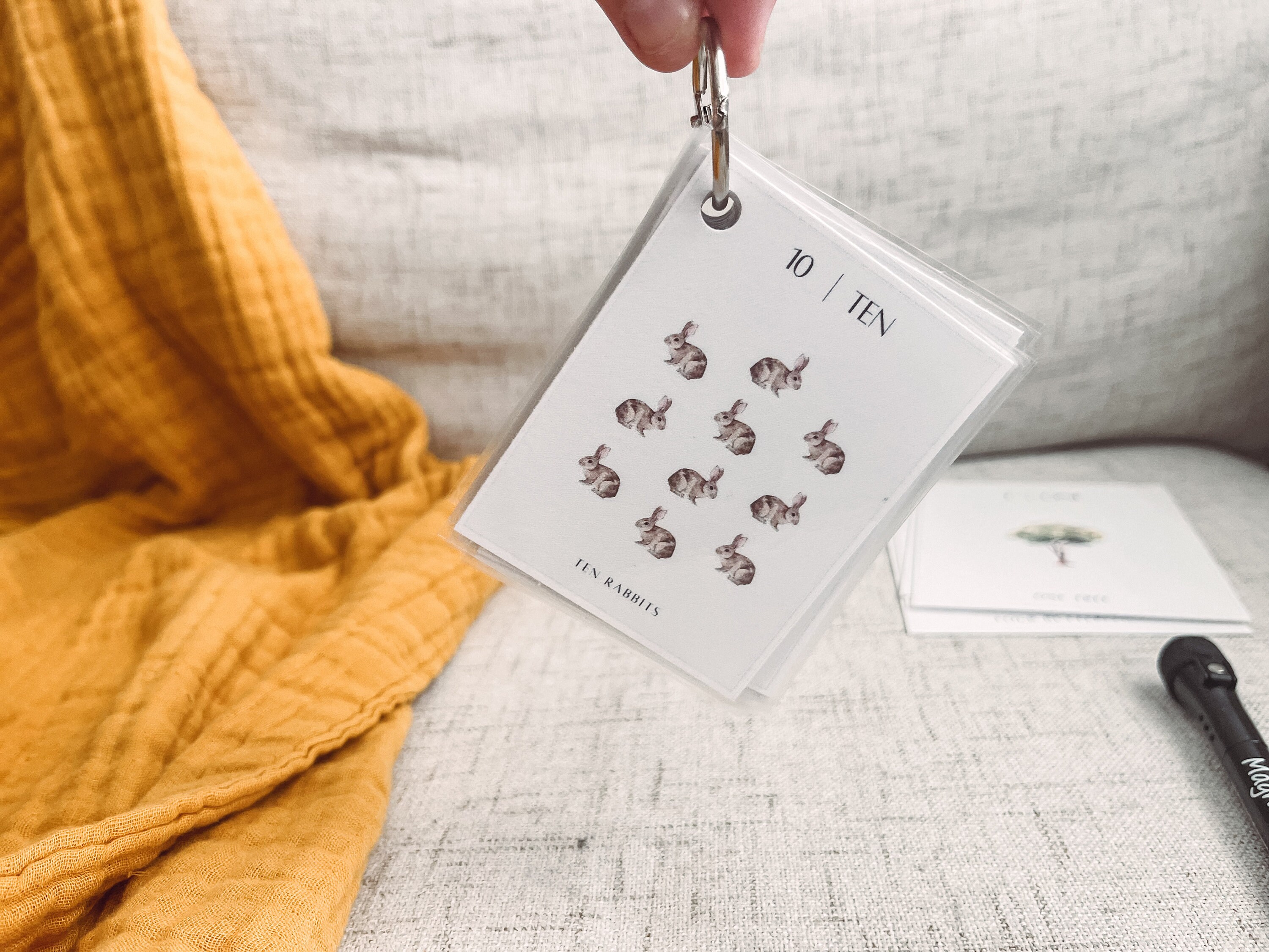 Nature Number Flashcards Preschool Counting Cards Homeschooling ...