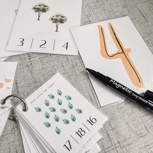 Nature Counting Flashcards - Preschool Number Card Activity - Mini ...
