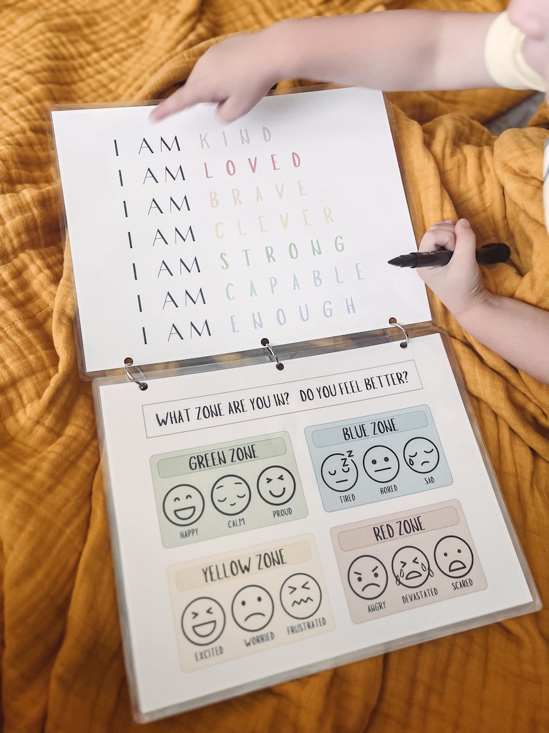 Calm Down Workbook - Calming Corner Tool Kit for Kids - Regulation for ...