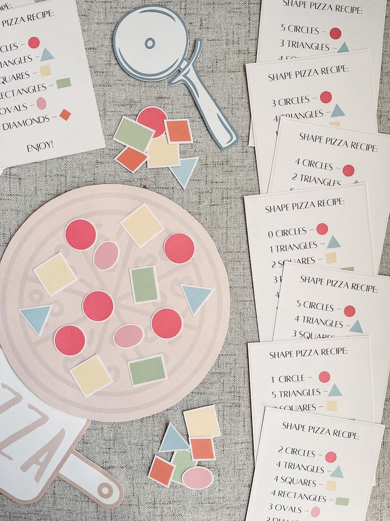 Shape Pizza Activity - Toddlers Printable Lesson - Preschool Curriculum ...