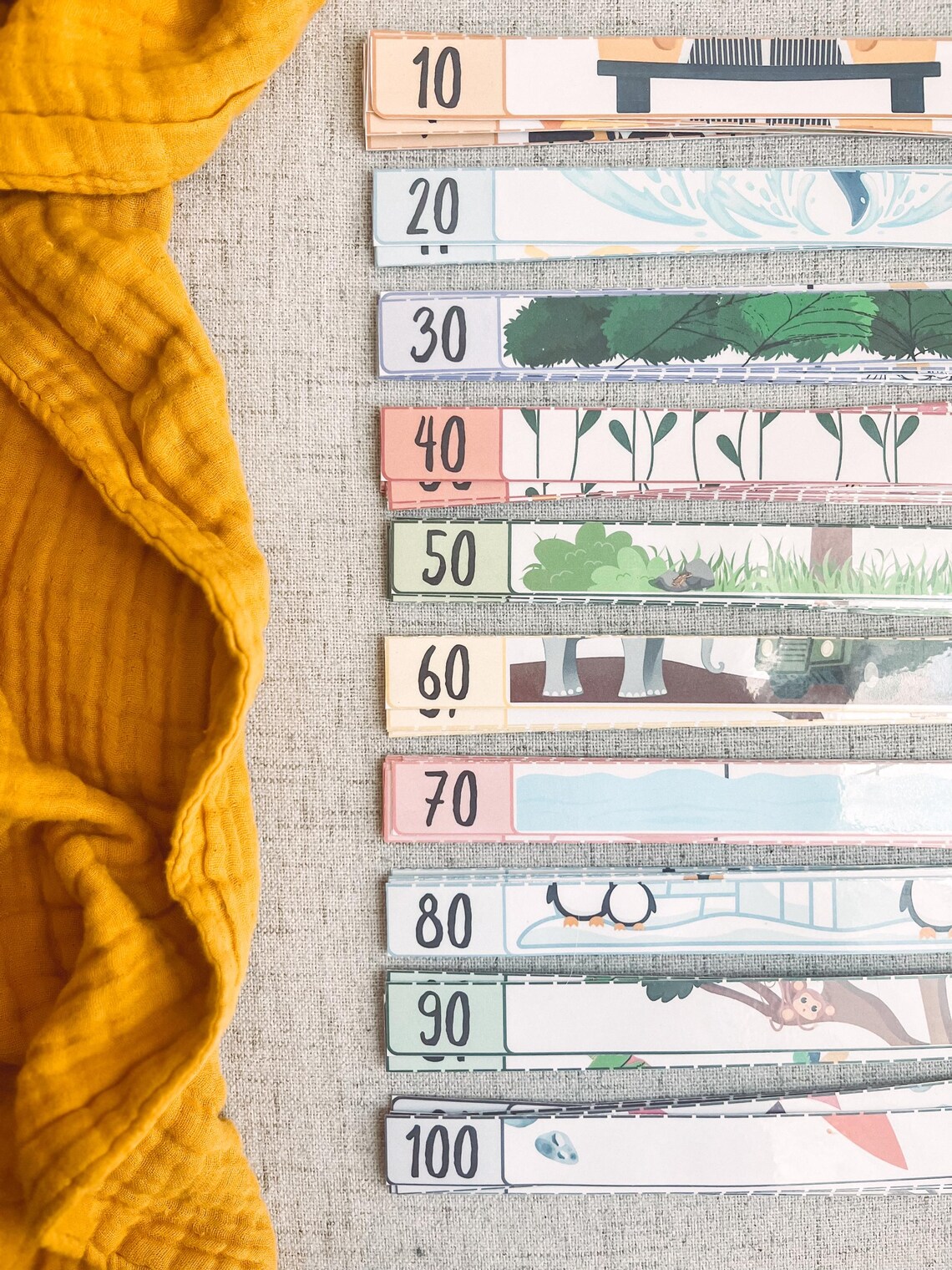 Counting Puzzles 1-100: Vertical Number Learning (printable) - Etsy