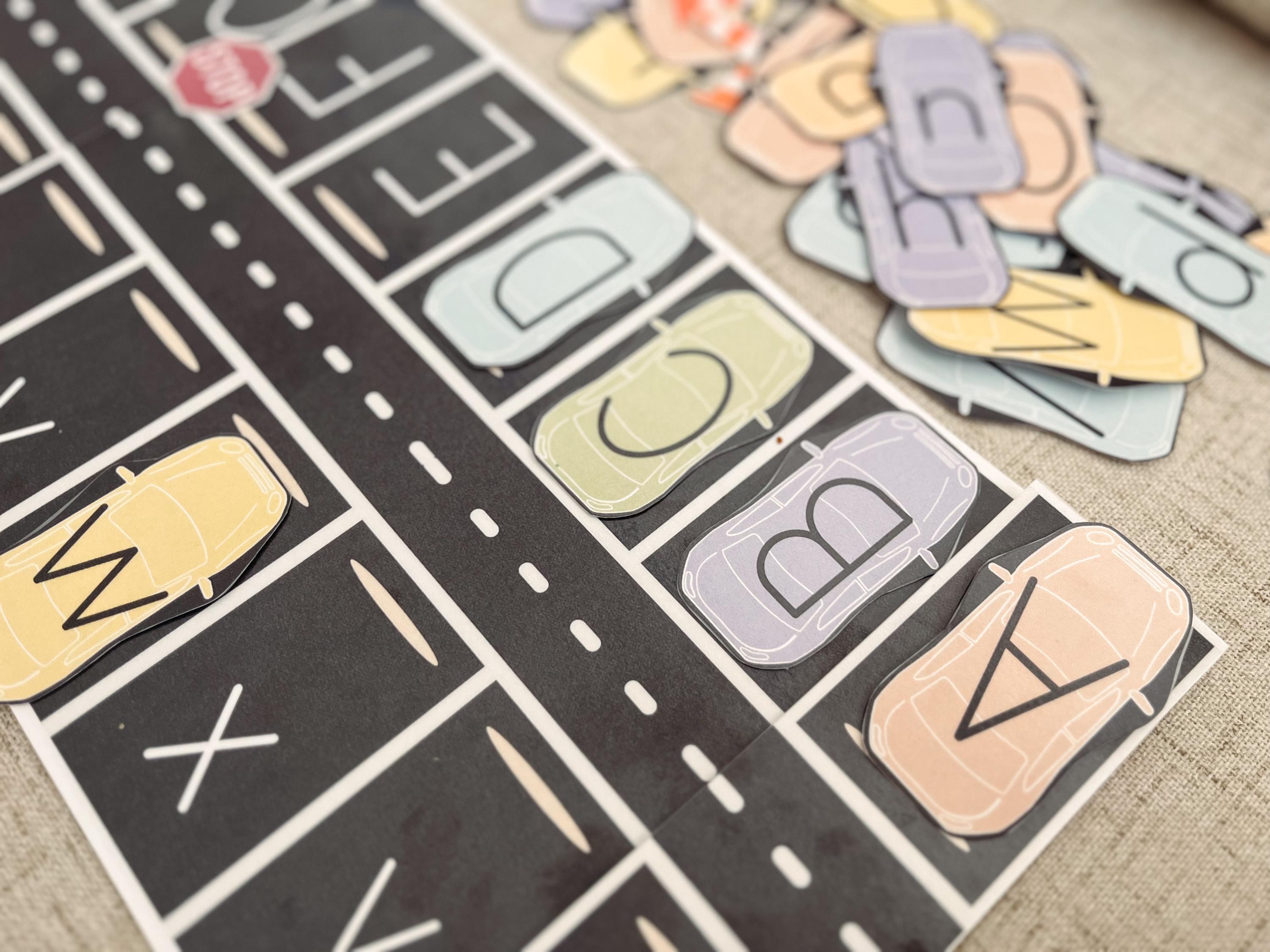 ABC Car Parking Game: Alphabet Learning Printable (preschool ...