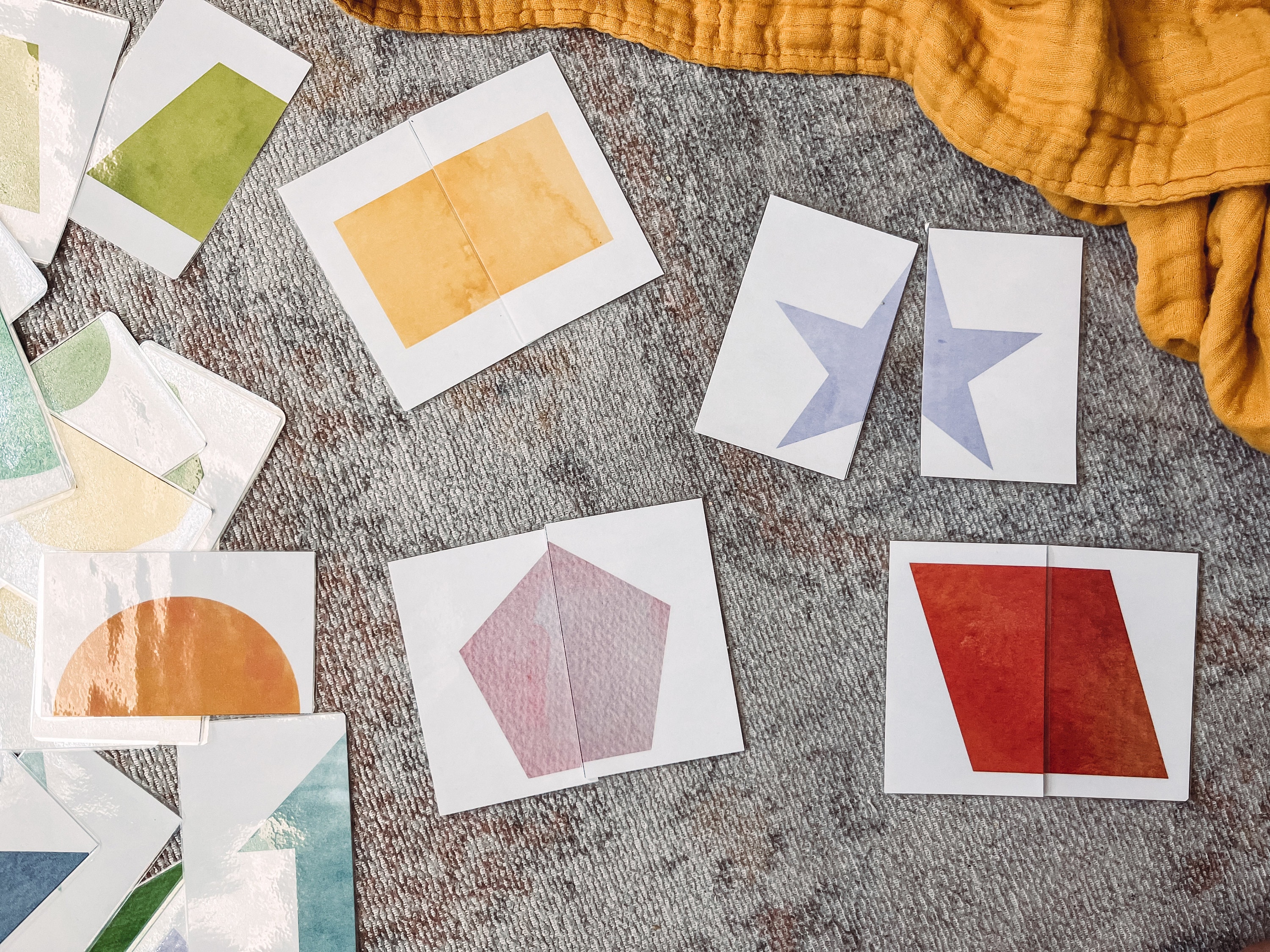 Shape Matching Cards Toddler Learning Game Printable Flashcards - Etsy