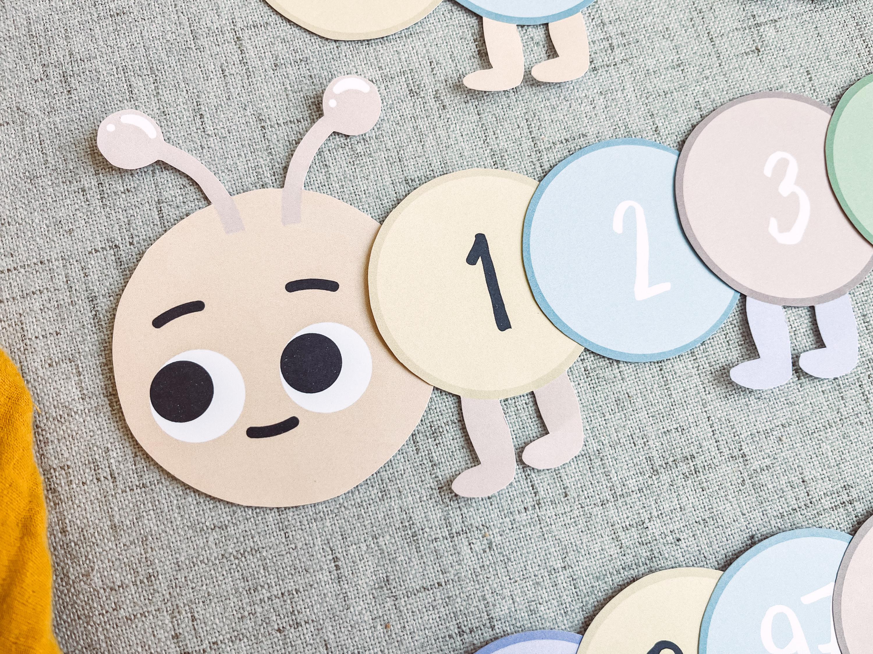 Caterpillar Counting Printable: Numbers 1-100, Preschool Learning ...
