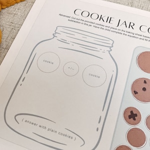 Cookie Jar Counting - Addition and Subtraction - Busy Binder Insert ...