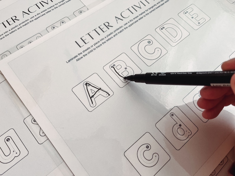 ABC Write & Match Worksheets - Busy Binder Insert - Prekindergarten ...