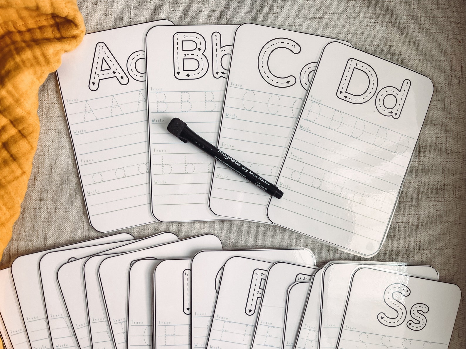 Jumbo Alphabet Double-sided Flashcards - Writing Practice Cards - ABC ...