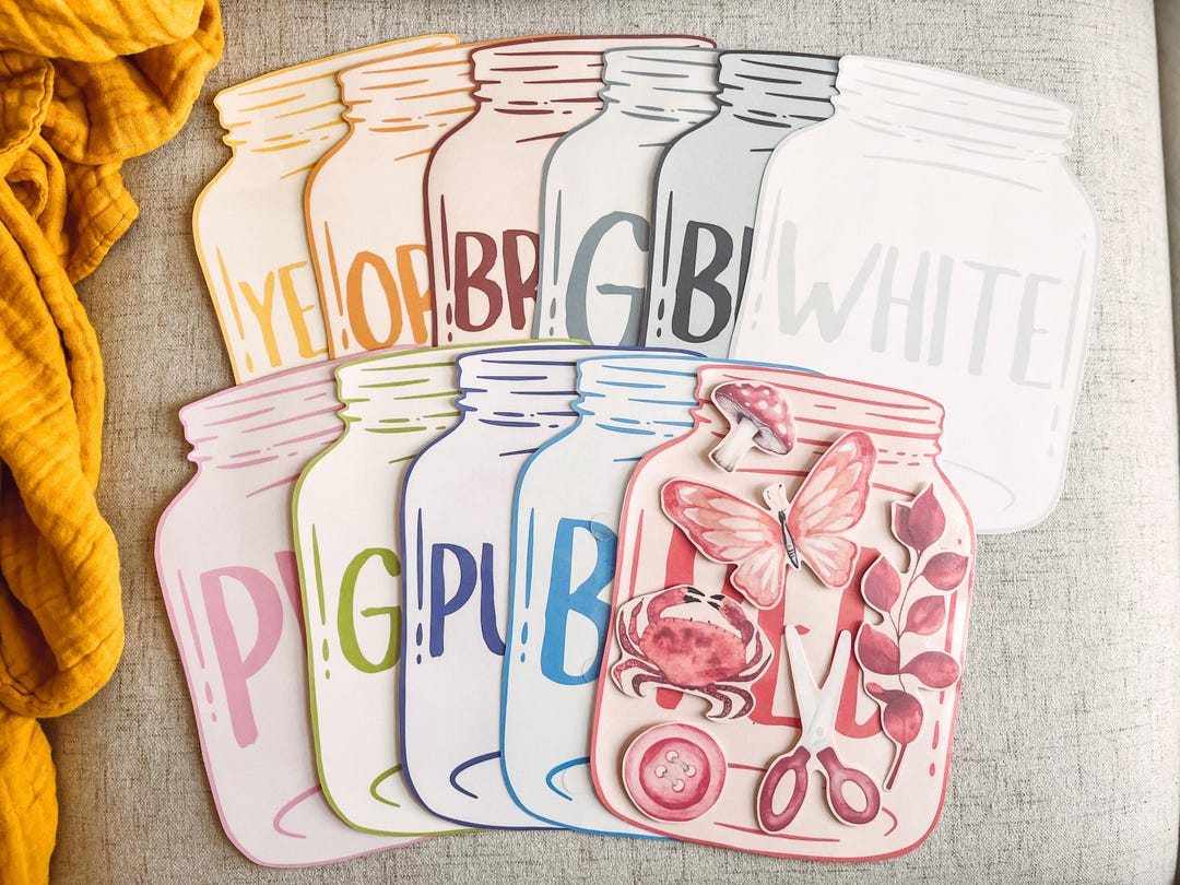 Color Matching Jars - Sorting Activity - Toddler and Preschool Learning ...