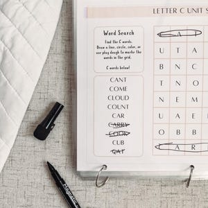 Letter C Unit Study - Letter Reorganization, Writing and Counting ...