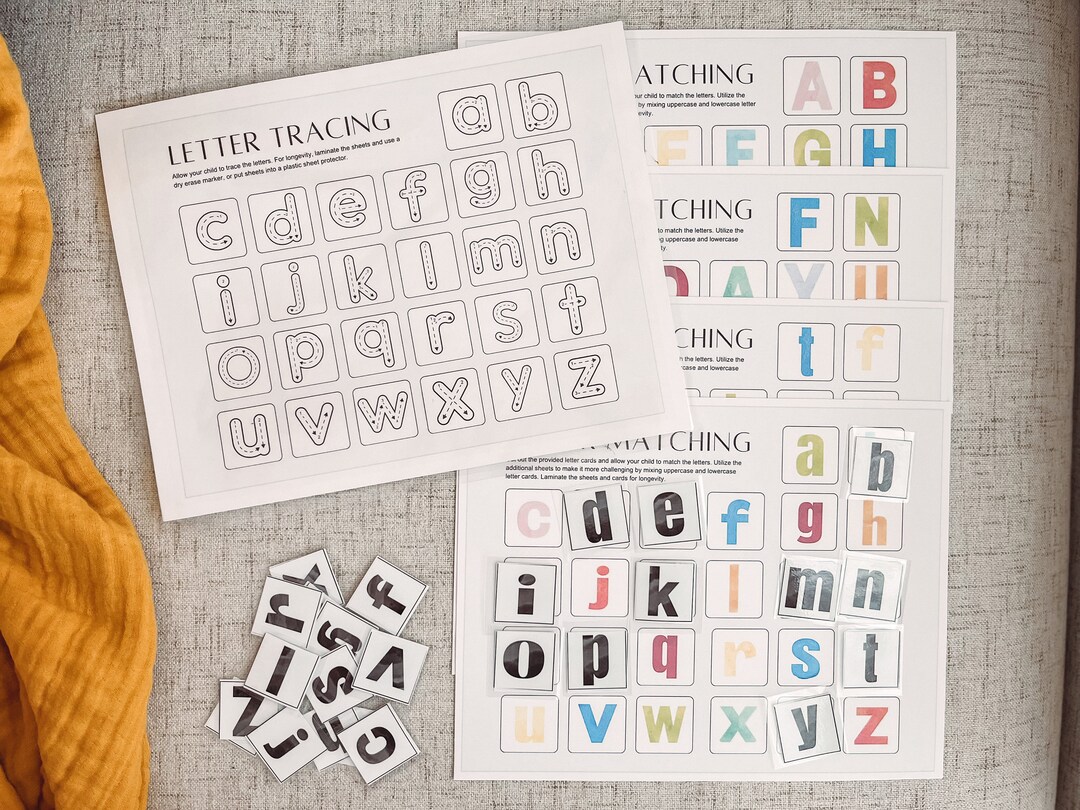 Alphabet Learning Matching Activity - Busy Binder Insert ...