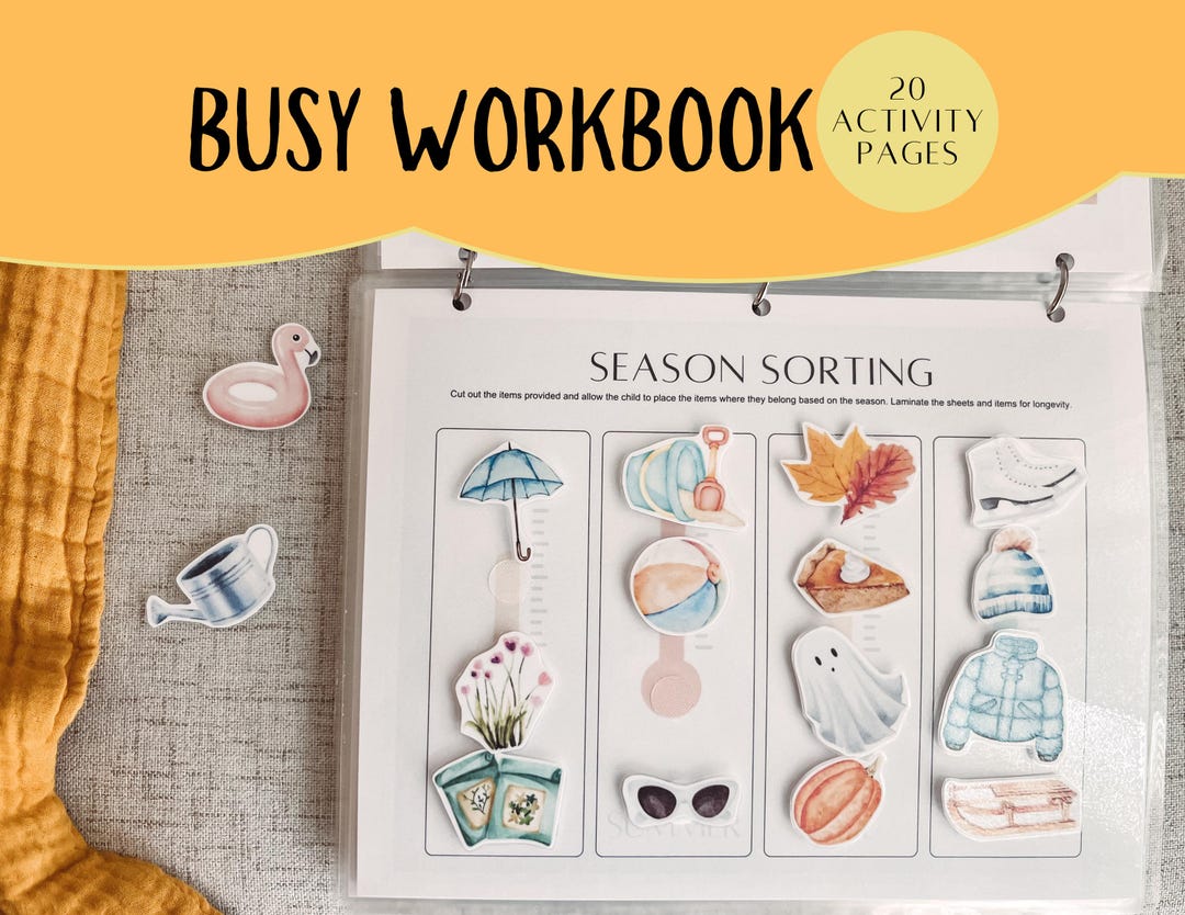 Toddler Busy Book: Montessori Learning Workbook (printable) - Etsy