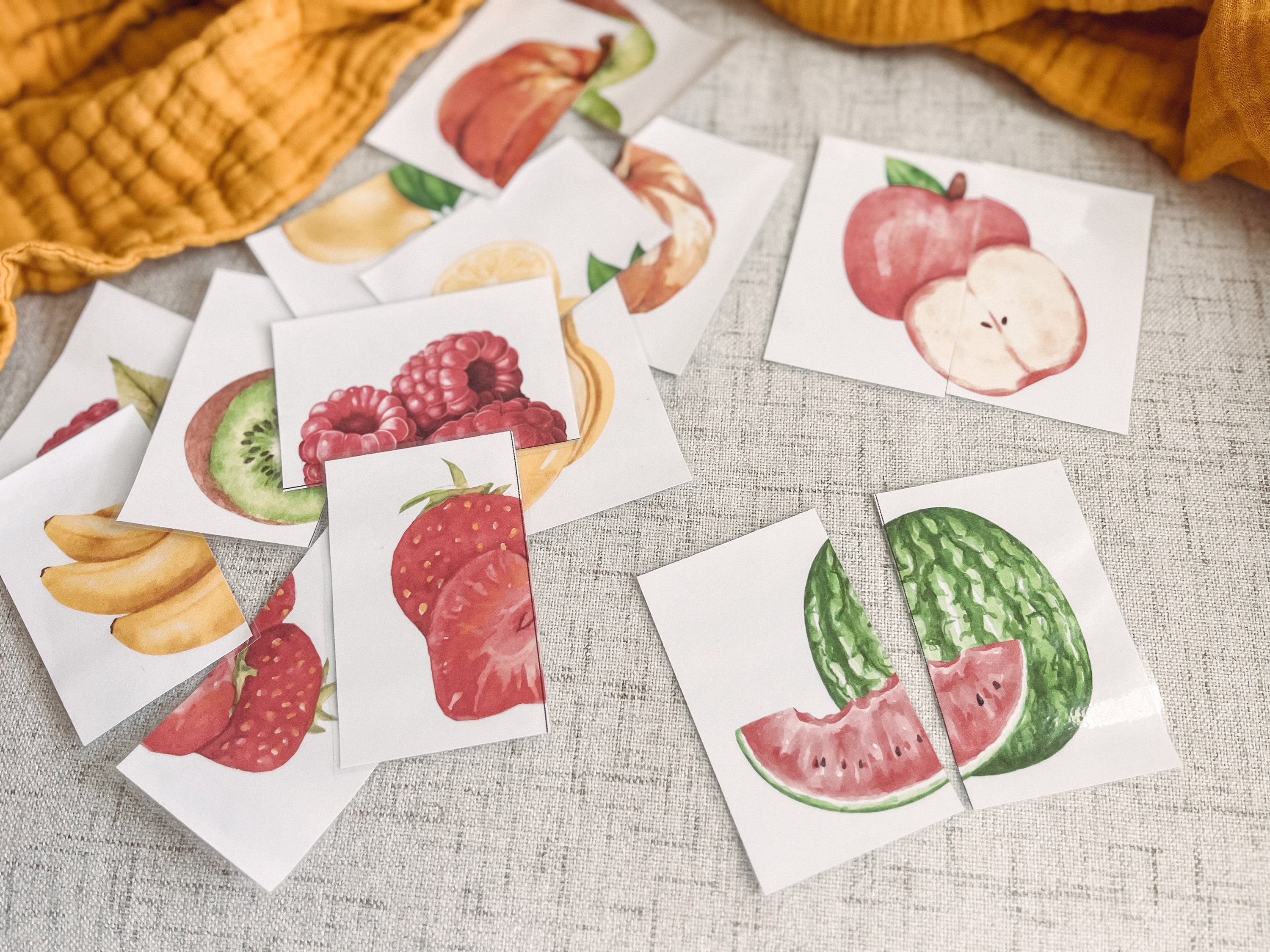 Matching Cards - Healthy Food 40 Count - Preschool Learning - Toddler ...