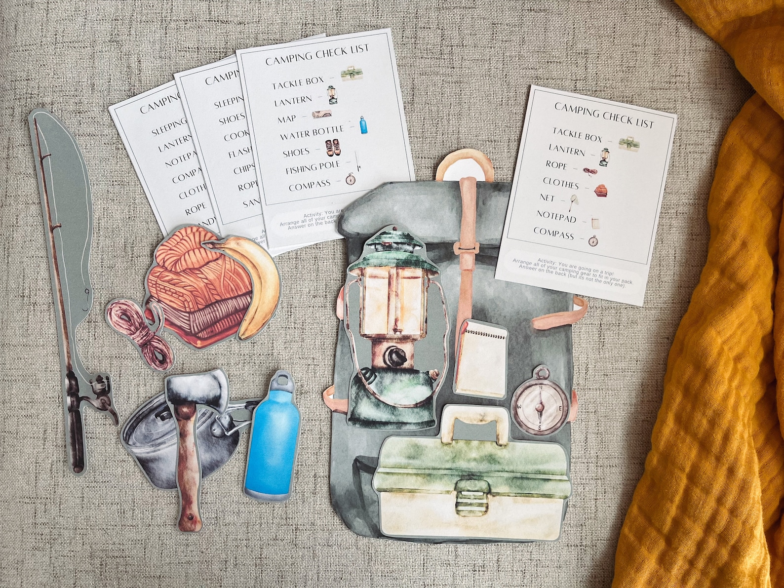 Camping Checklist Game - Play and Learn - Preschool Puzzle - Critical ...