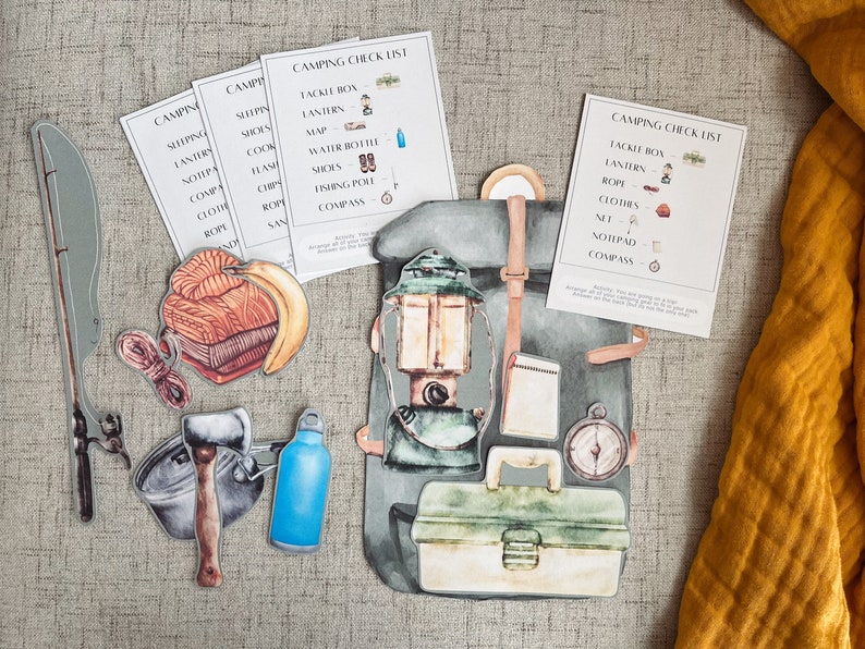 Camping Checklist Game Play and Learn Preschool Puzzle Critical ...