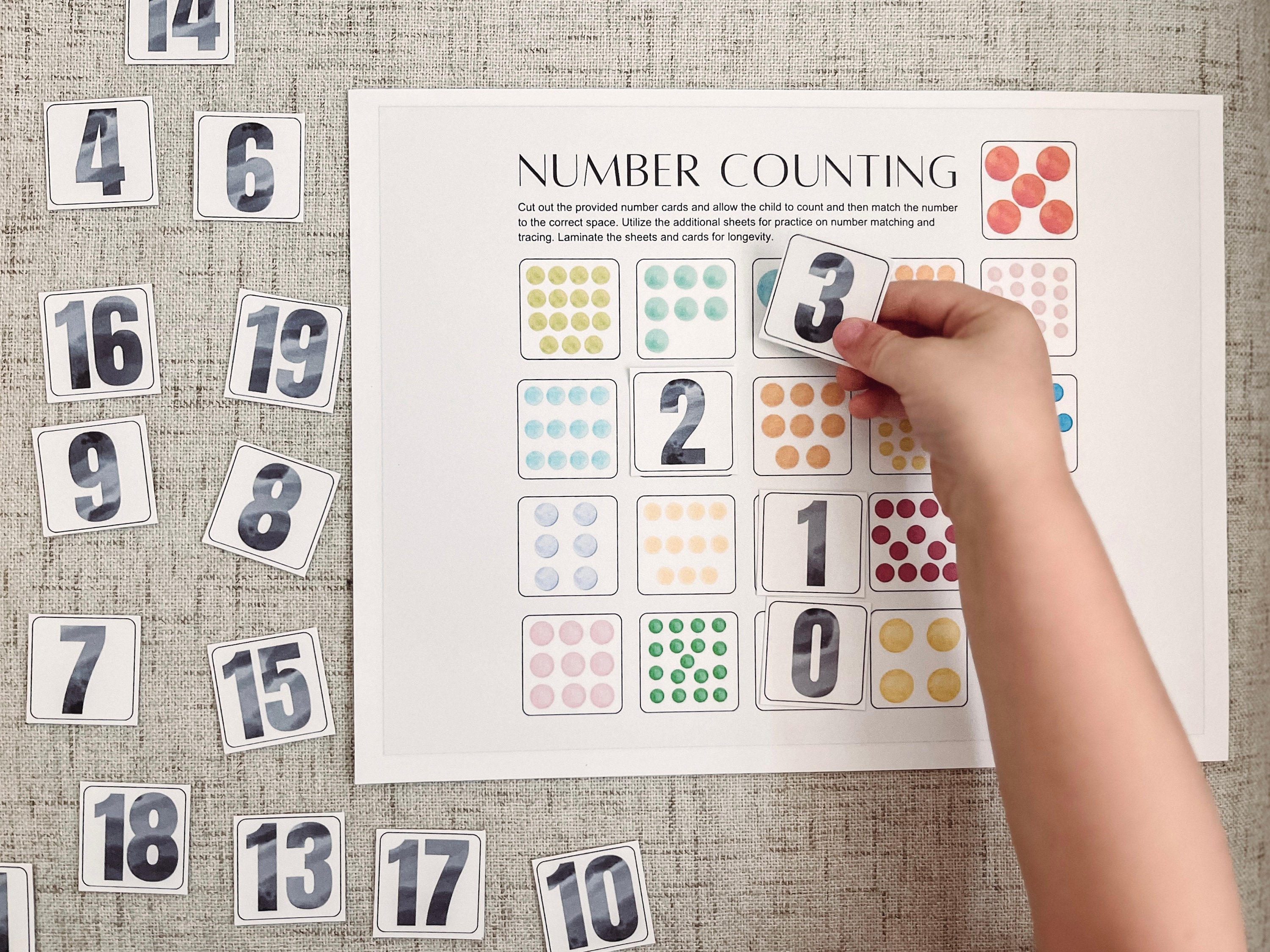 Numbers 1-20 Busy Binder Insert - Counting Practice - Preschool ...